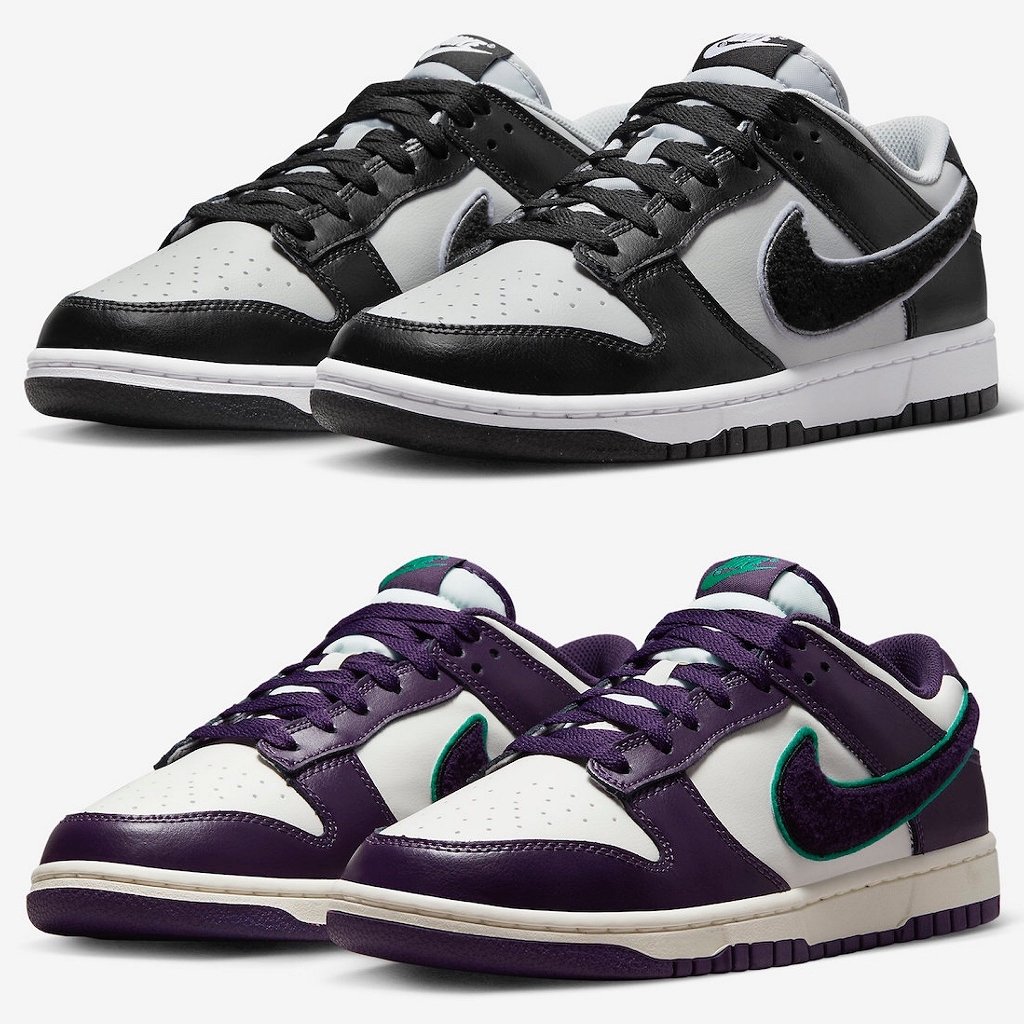 NIKE DUNK LOW CHENILLE SWOOSH BLACK & PURPLEが9/22に国内発売予定【販売店舗掲載中 ...