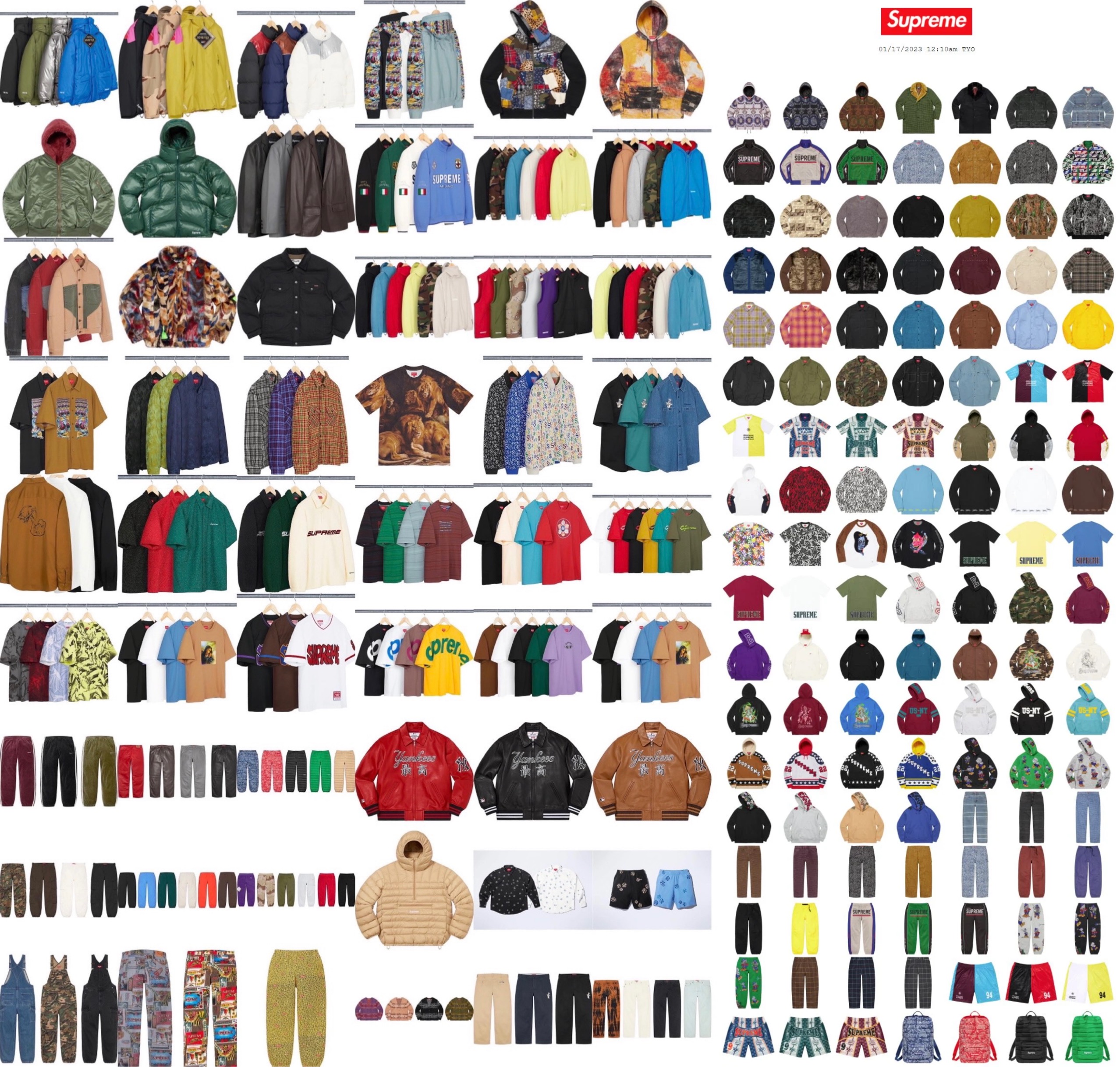 Supreme 22AW 22FW SALEが1/17から国内開催中【詳細画像、着用画像、サイズ表など掲載中】 - FASHION FALE